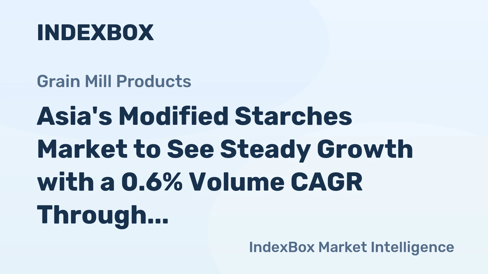 Asia's Modified Starches Market to See Steady Growth with a 0.6% Volume CAGR Through 2035