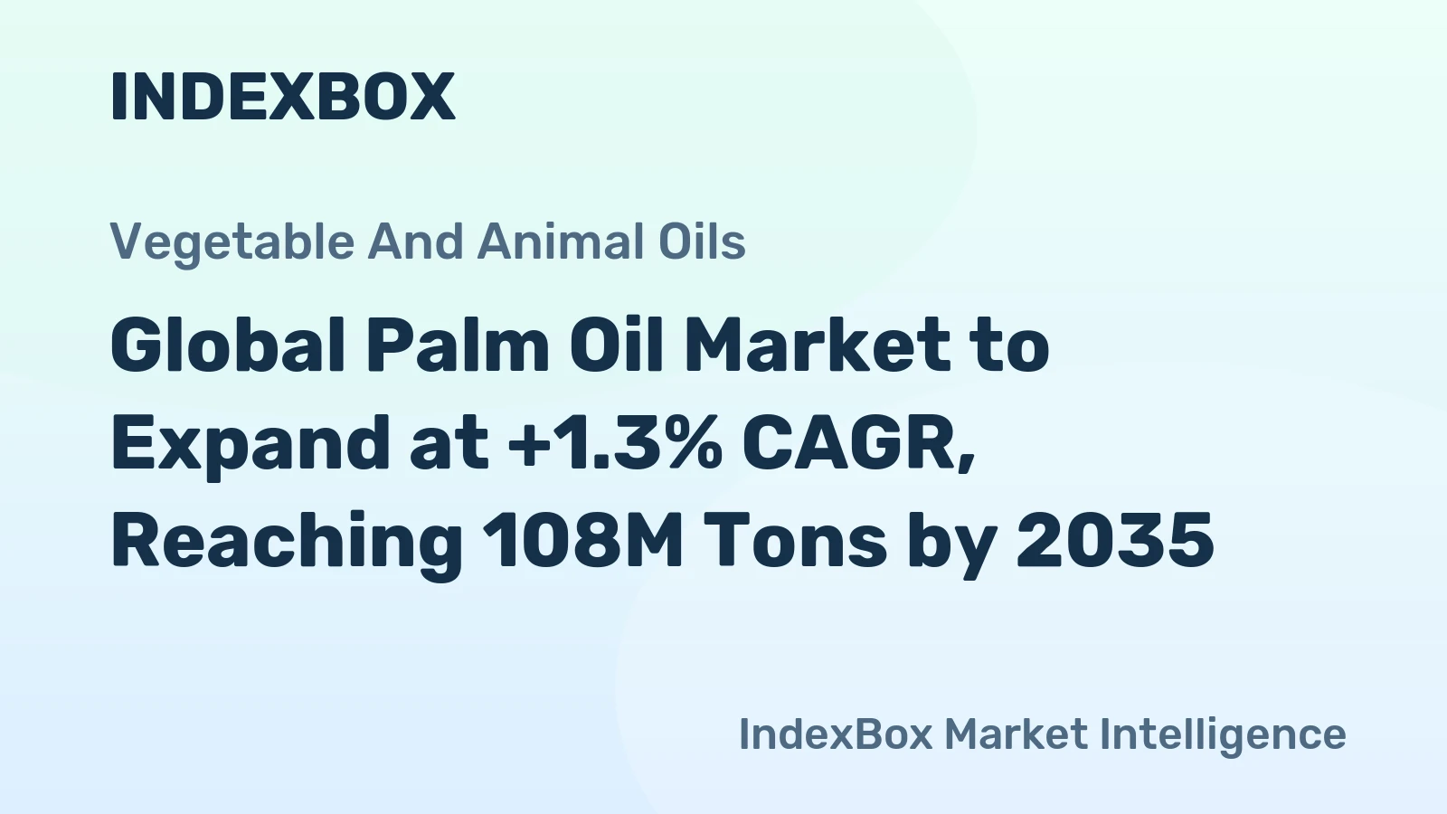 Global Palm Oil Market to Expand at +1.3% CAGR, Reaching 108M Tons by 2035