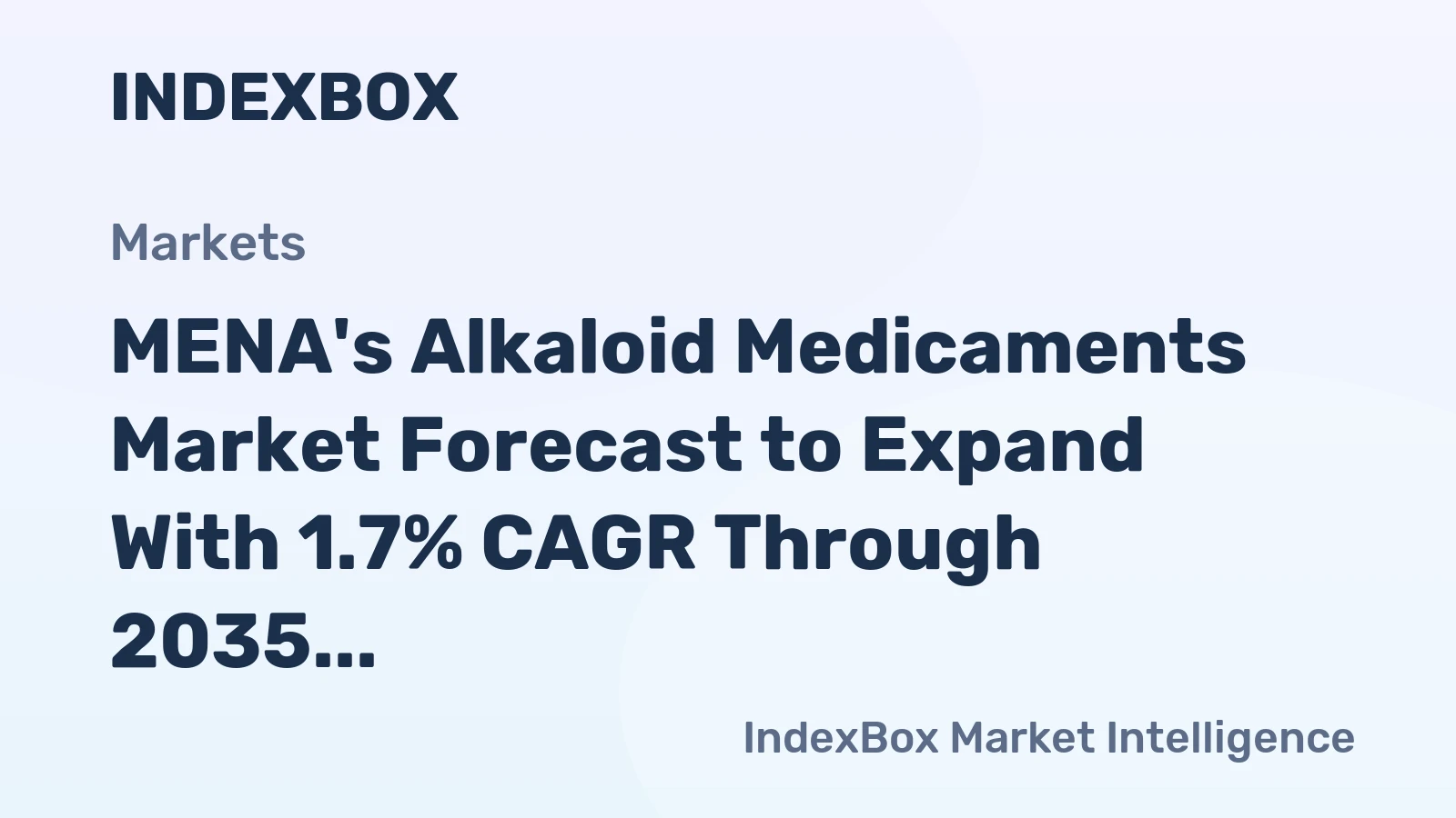 MENA's Alkaloid Medicaments Market Forecast to Expand With 1.7% CAGR Through 2035