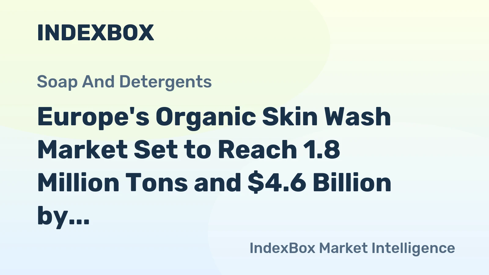Europe's Organic Skin Wash Market Set to Reach 1.8 Million Tons and $4.6 Billion by 2035