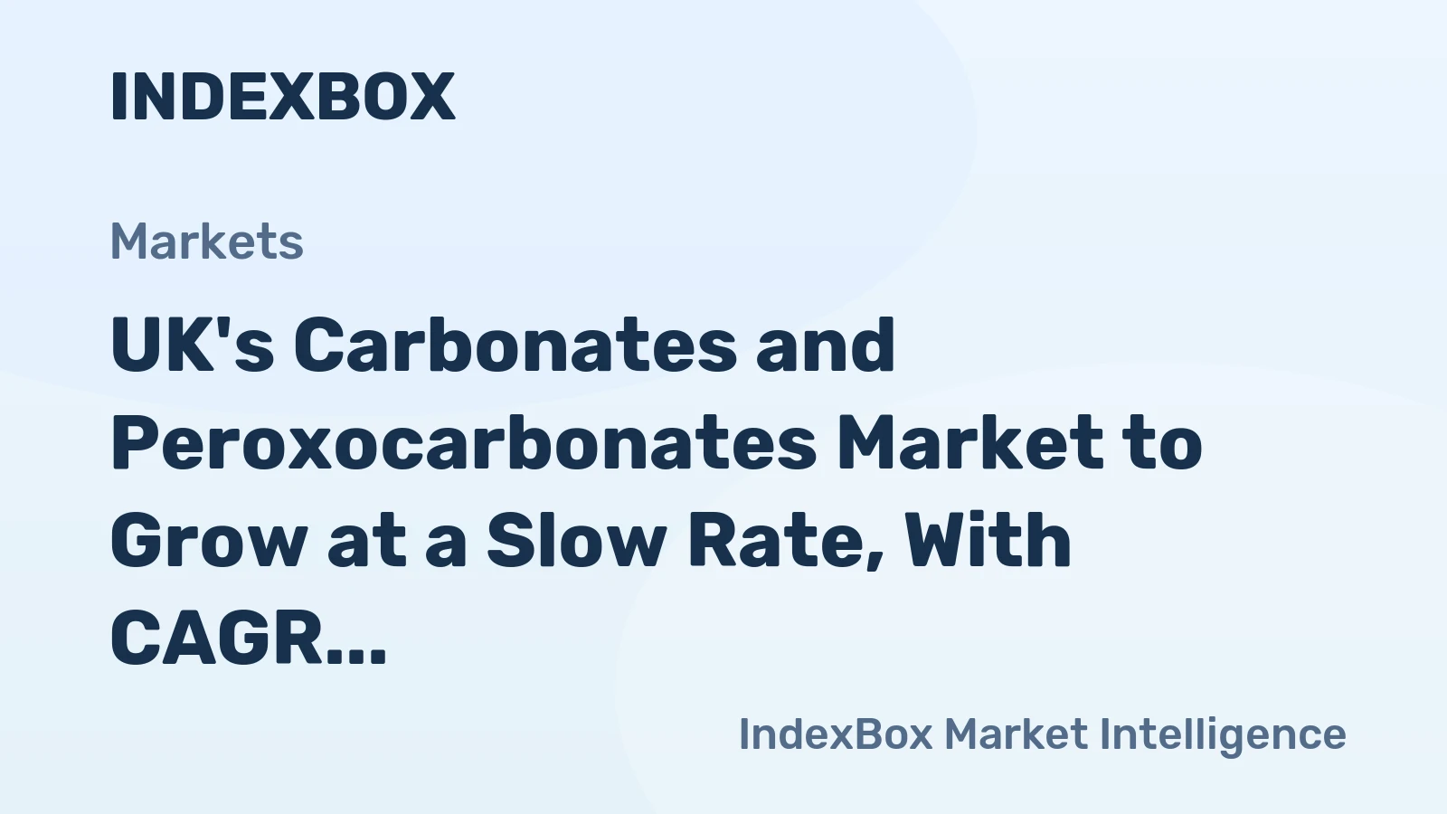 UK's Carbonates and Peroxocarbonates Market to Grow at a Slow Rate, With CAGR of +0.6%, Reaching 287K Tons by 2035