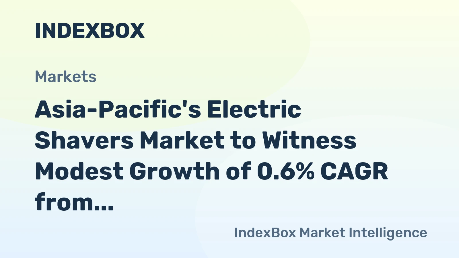 Asia-Pacific's Electric Shavers Market to Witness Modest Growth of 0.6% CAGR from 2024-2035, Reaching 97M Units