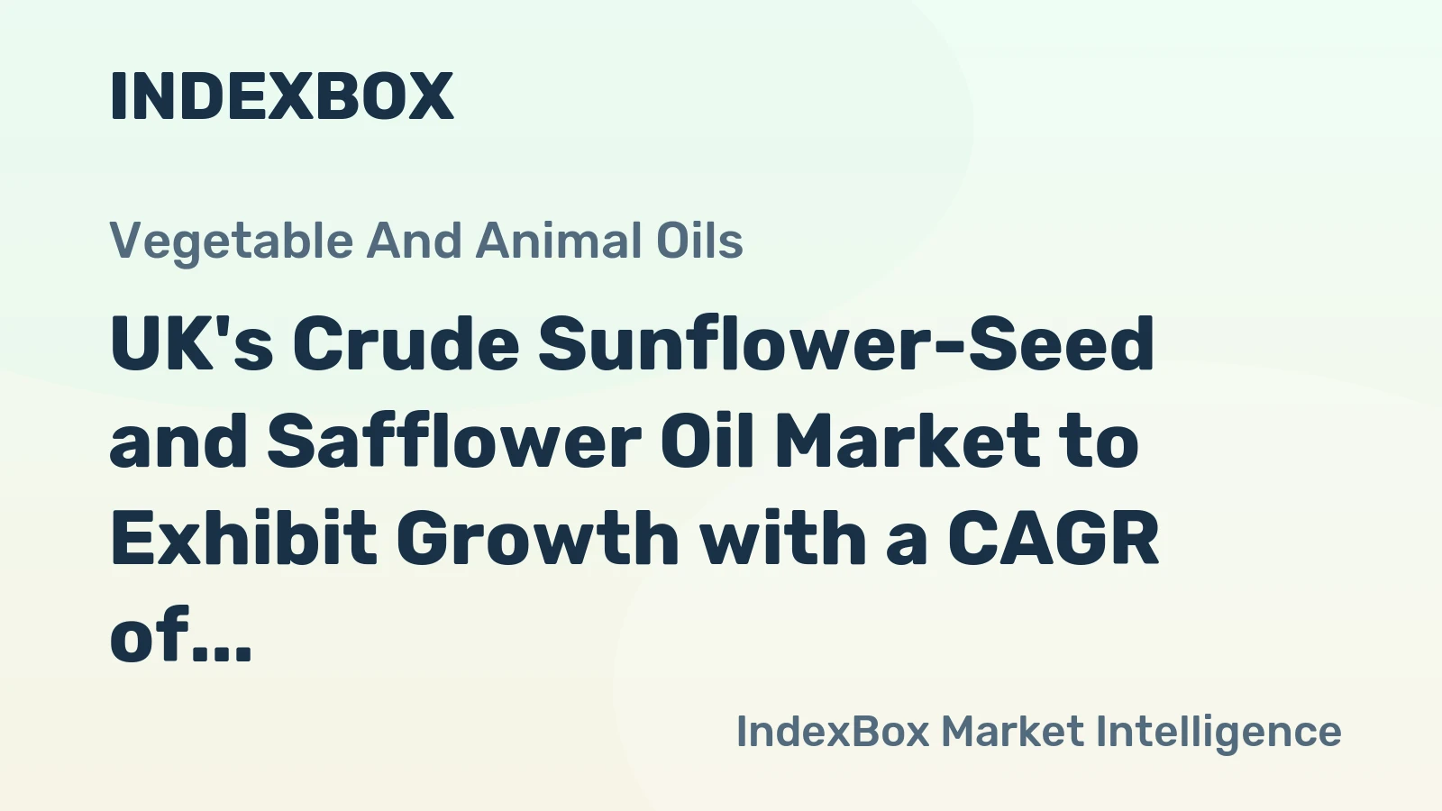 UK's Crude Sunflower-Seed and Safflower Oil Market to Exhibit Growth with a CAGR of +2.8% from 2024-2035
