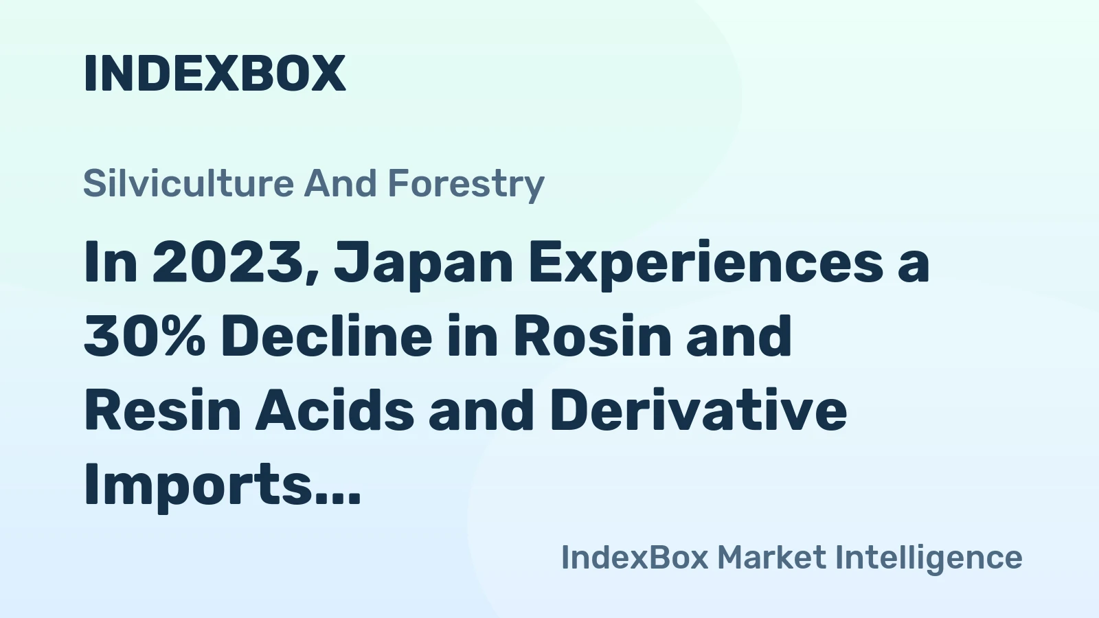 In 2023, Japan Experiences a 30% Decline in Rosin and Resin Acids and Derivative Imports, Dropping to $86 Million