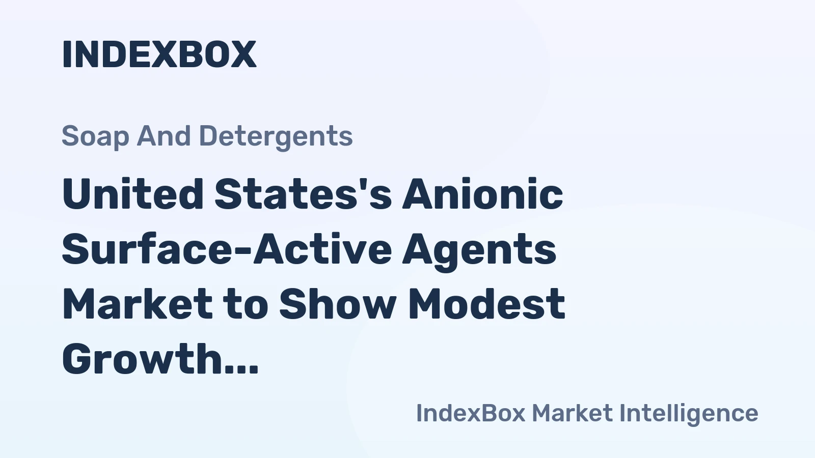 United States's Anionic Surface-Active Agents Market to Show Modest Growth with +0.2% CAGR from 2024 to 2035