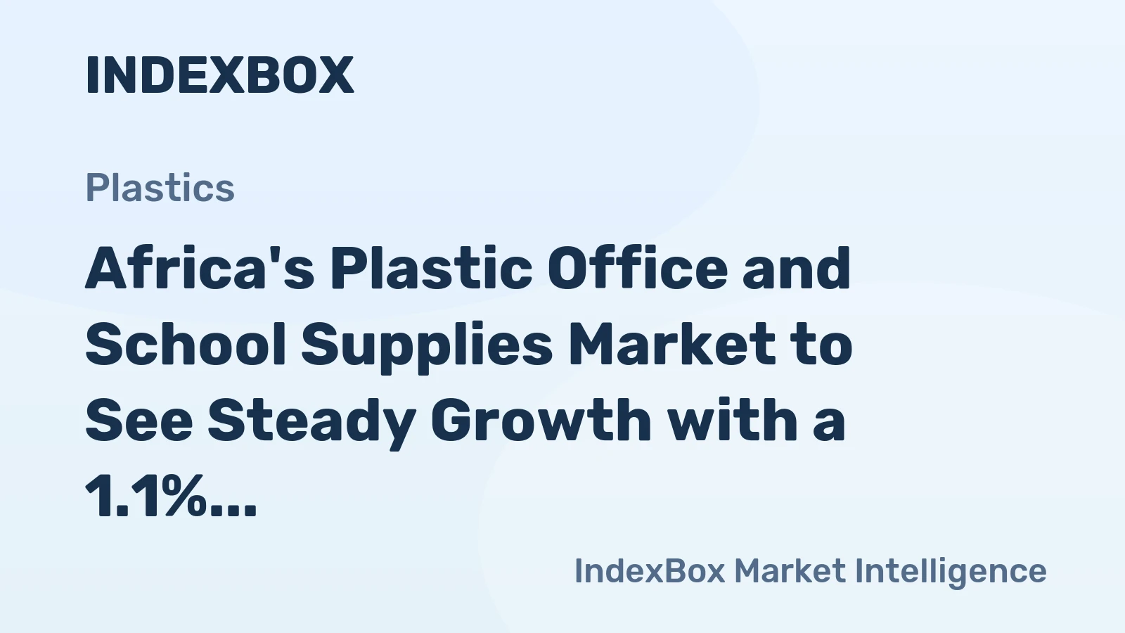 Africa's Plastic Office and School Supplies Market to See Steady Growth with a 1.1% CAGR Through 2035