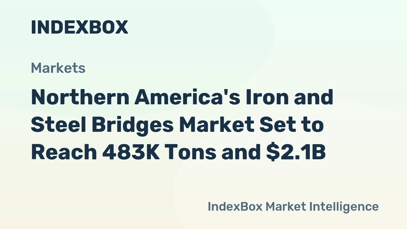 Northern America's Iron and Steel Bridges Market Set to Reach 483K Tons and $2.1B