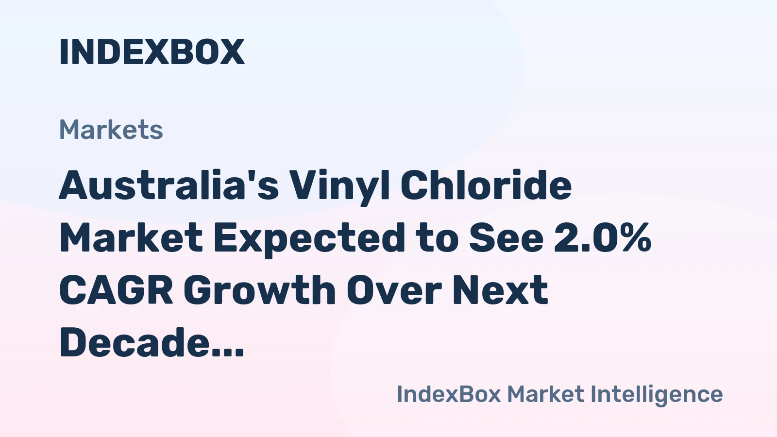 Australia's Vinyl Chloride Market Expected to See 2.0% CAGR Growth Over Next Decade