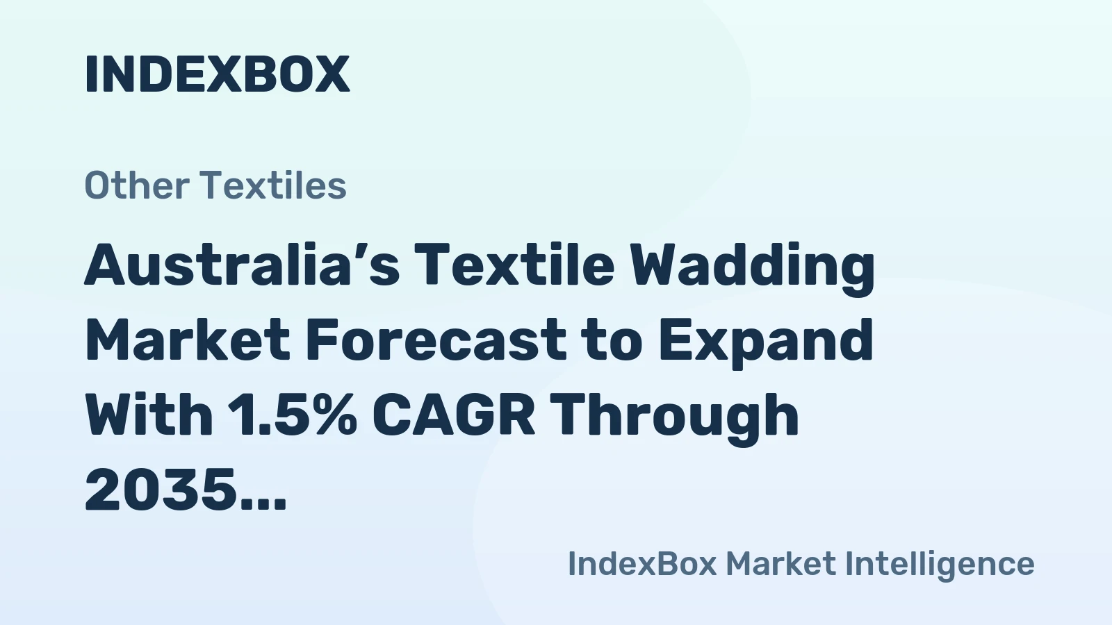 Australia’s Textile Wadding Market Forecast to Expand With 1.5% CAGR Through 2035