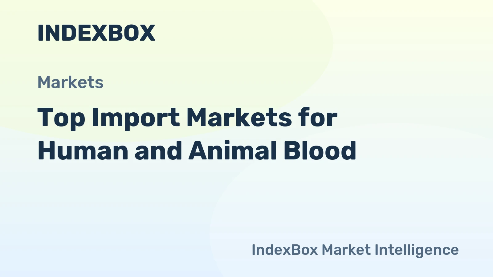 Top Import Markets for Human and Animal Blood