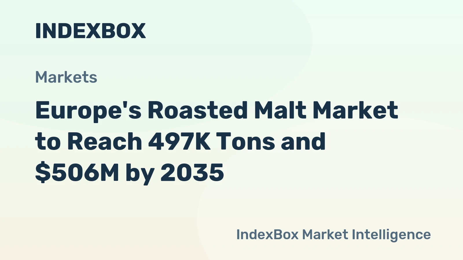 Europe's Roasted Malt Market to Reach 497K Tons and $506M by 2035