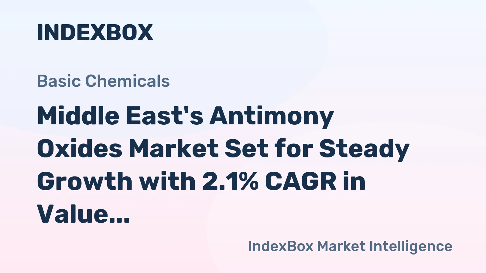 Middle East's Antimony Oxides Market Set for Steady Growth with 2.1% CAGR in Value