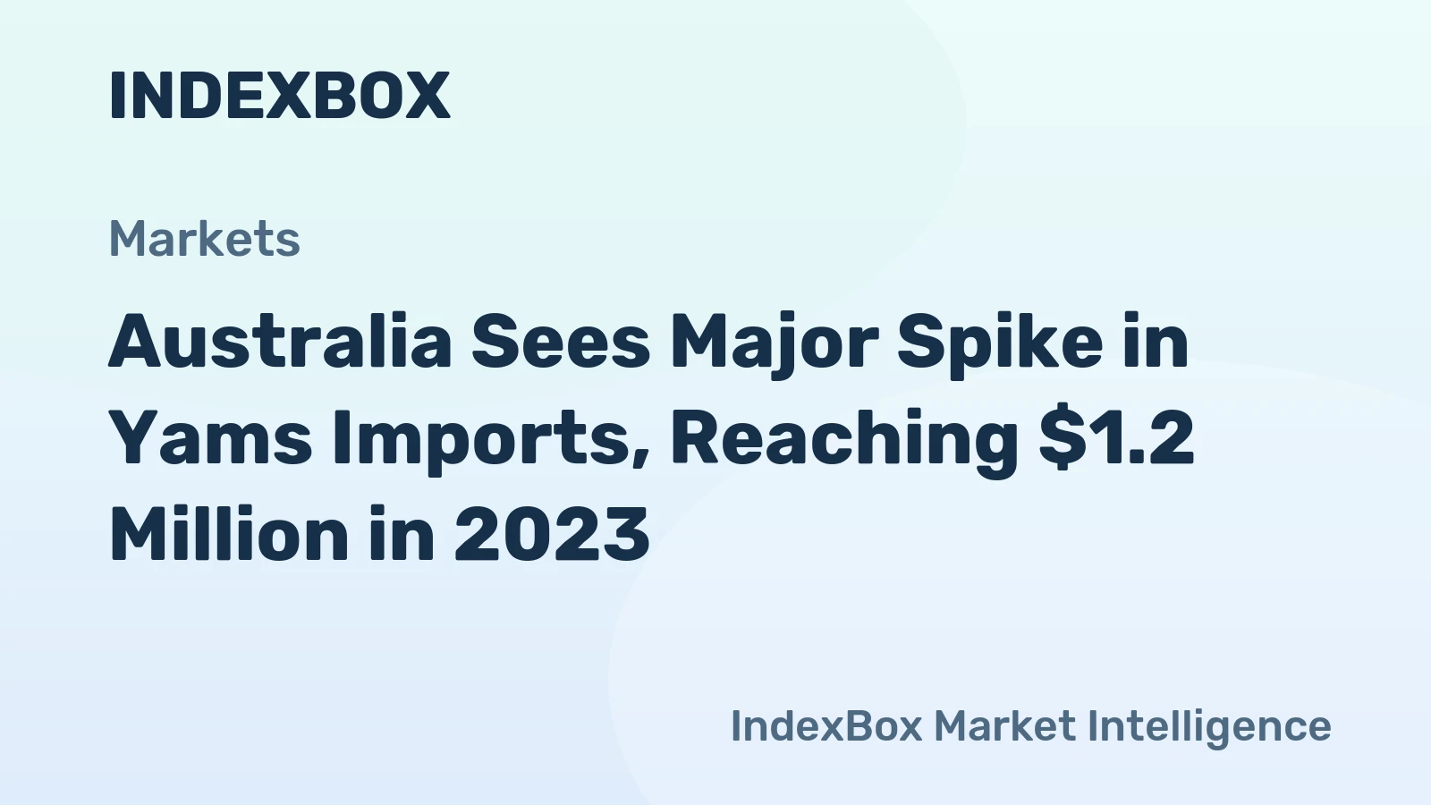Australia Sees Major Spike in Yams Imports, Reaching $1.2 Million in 2023