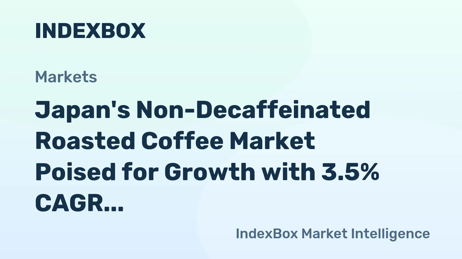 Japan's Non-Decaffeinated Roasted Coffee Market Poised for Growth with 3.5% CAGR in Value