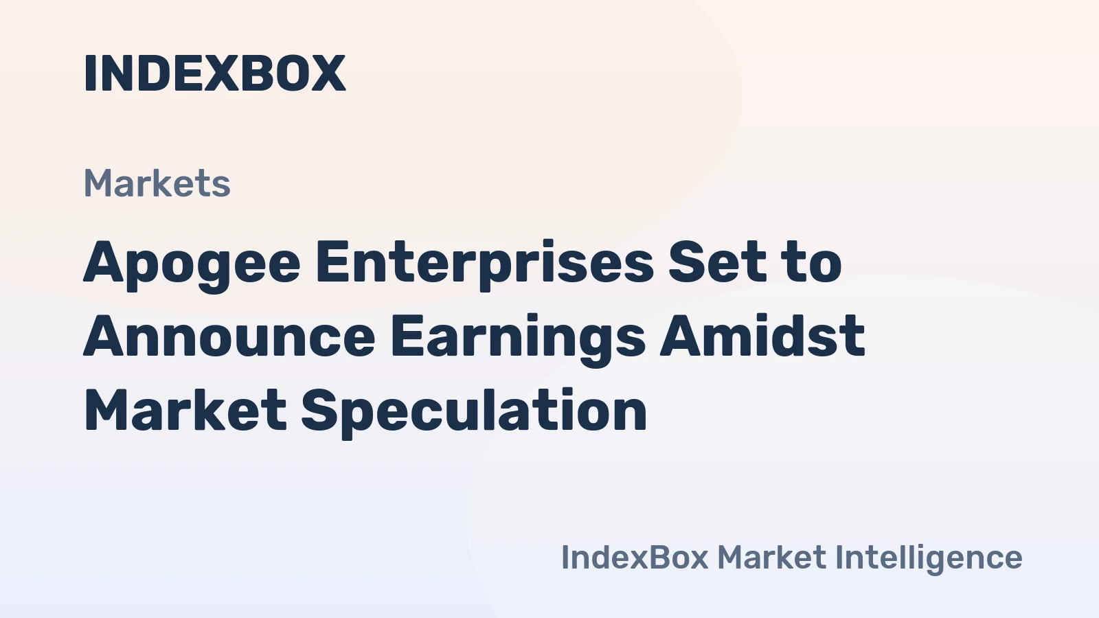 Apogee Enterprises Set to Announce Earnings Amidst Market Speculation