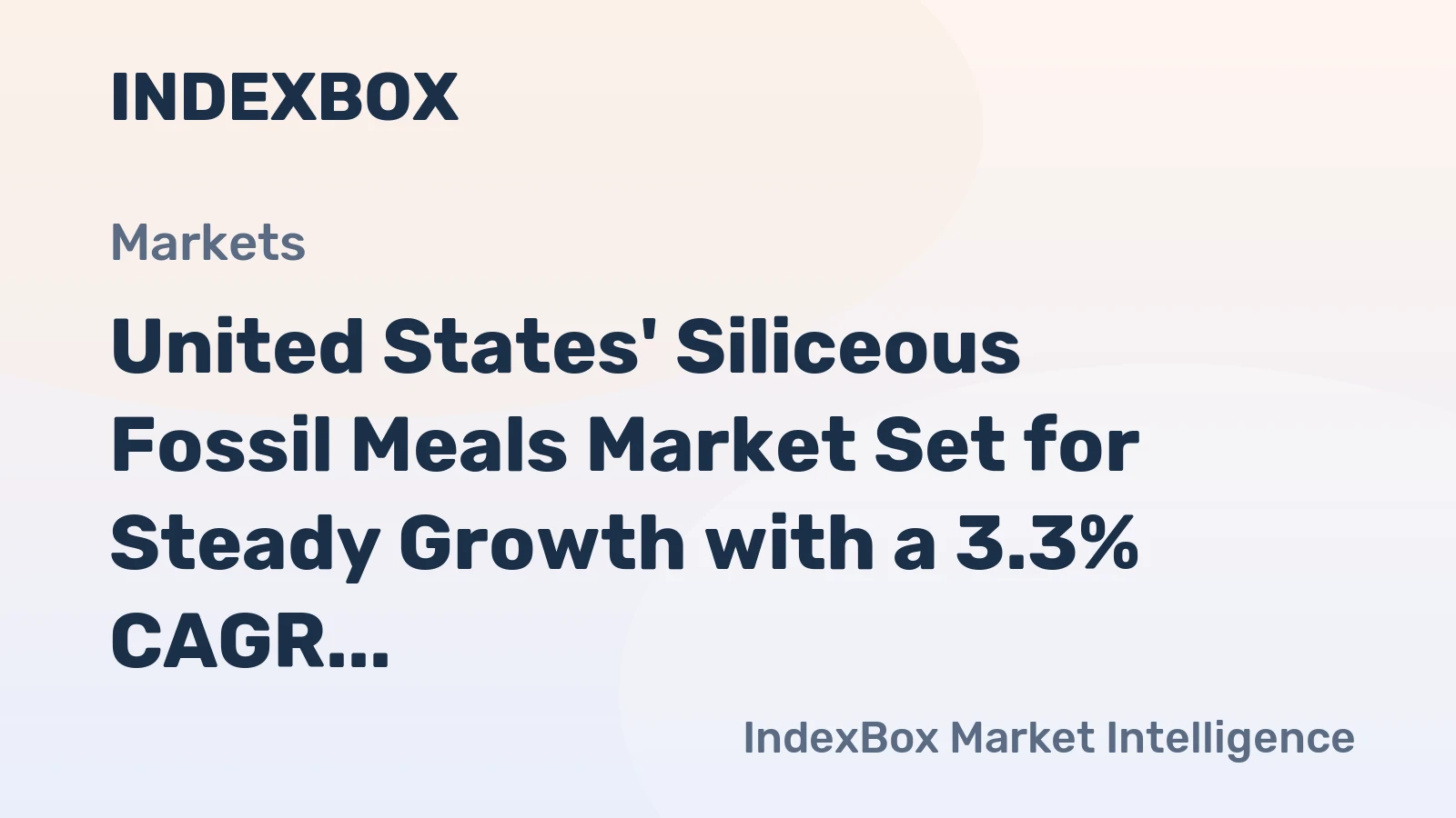 United States' Siliceous Fossil Meals Market Set for Steady Growth with a 3.3% CAGR in Value