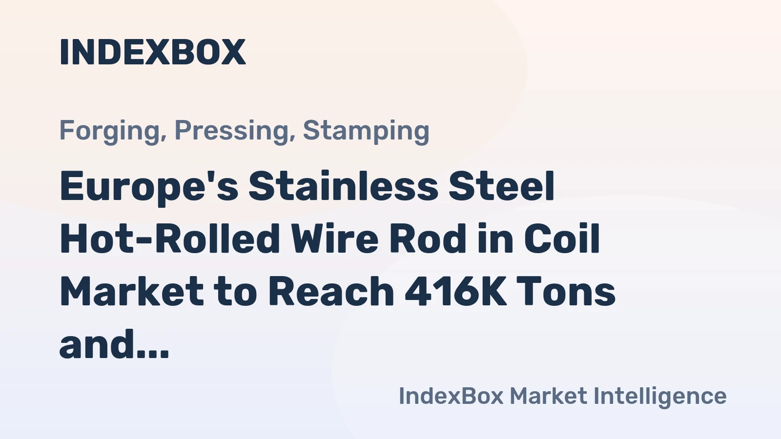 Europe's Stainless Steel Hot-Rolled Wire Rod in Coil Market to Reach 416K Tons and $2B by 2035