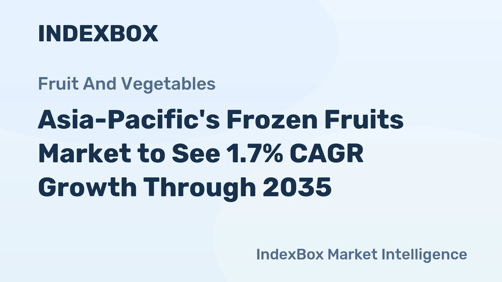 Asia-Pacific's Frozen Fruits Market to See 1.7% CAGR Growth Through 2035