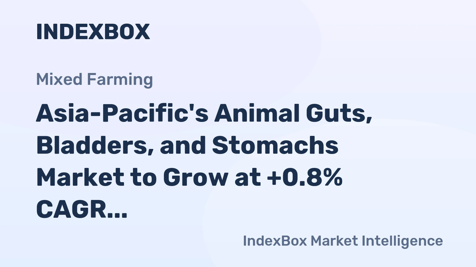 Asia-Pacific's Animal Guts, Bladders, and Stomachs Market to Grow at +0.8% CAGR, Reaching 3.7M Tons by 2035