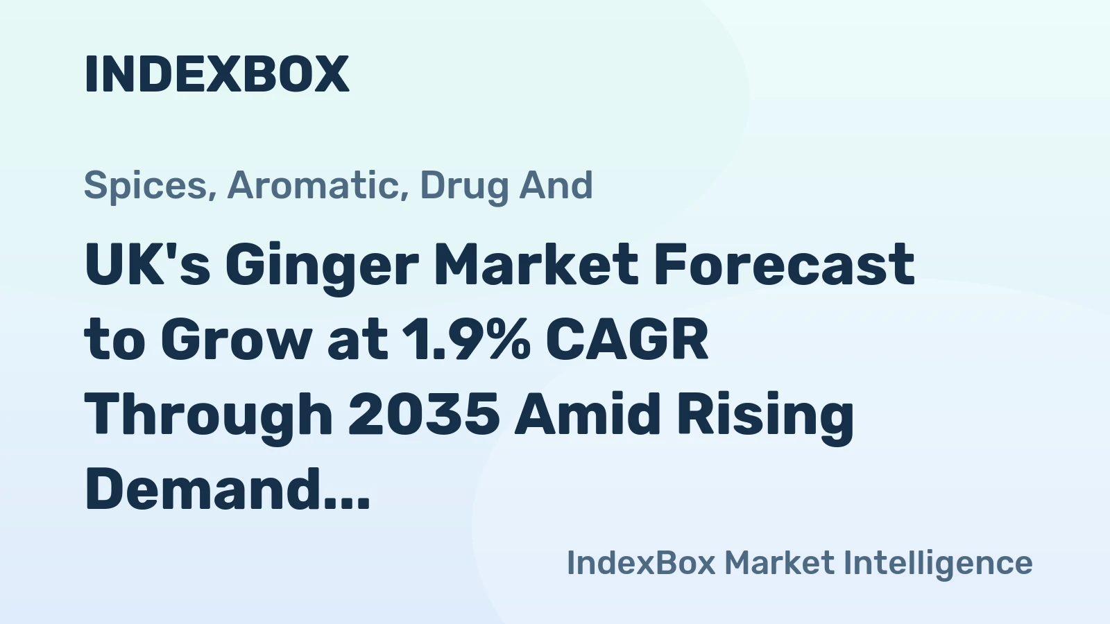 UK's Ginger Market Forecast to Grow at 1.9% CAGR Through 2035 Amid Rising Demand