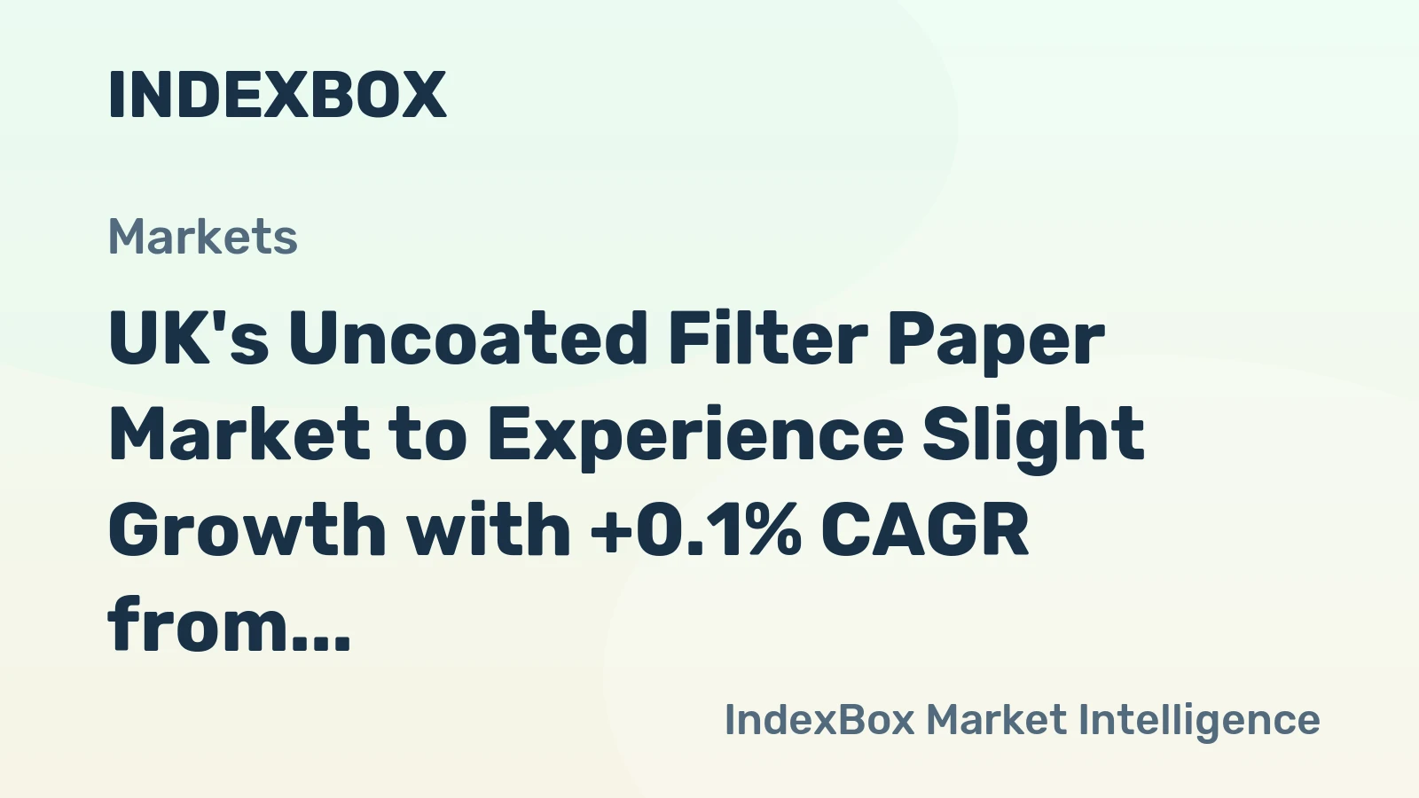 UK's Uncoated Filter Paper Market to Experience Slight Growth with +0.1% CAGR from 2024 to 2035