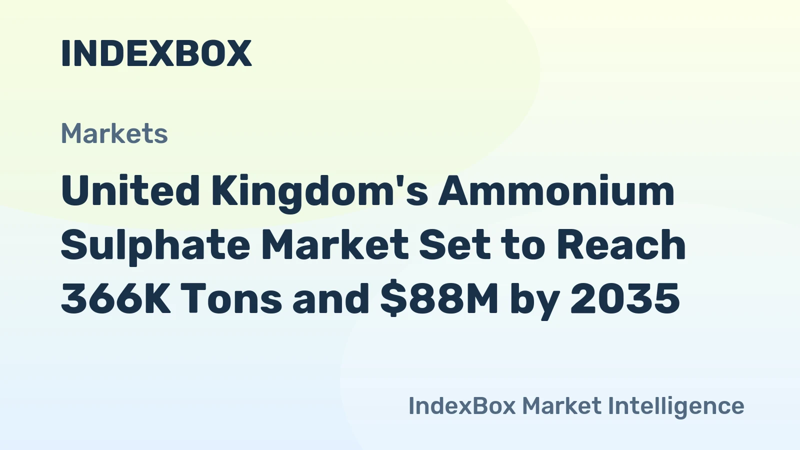 United Kingdom's Ammonium Sulphate Market Set to Reach 366K Tons and $88M by 2035