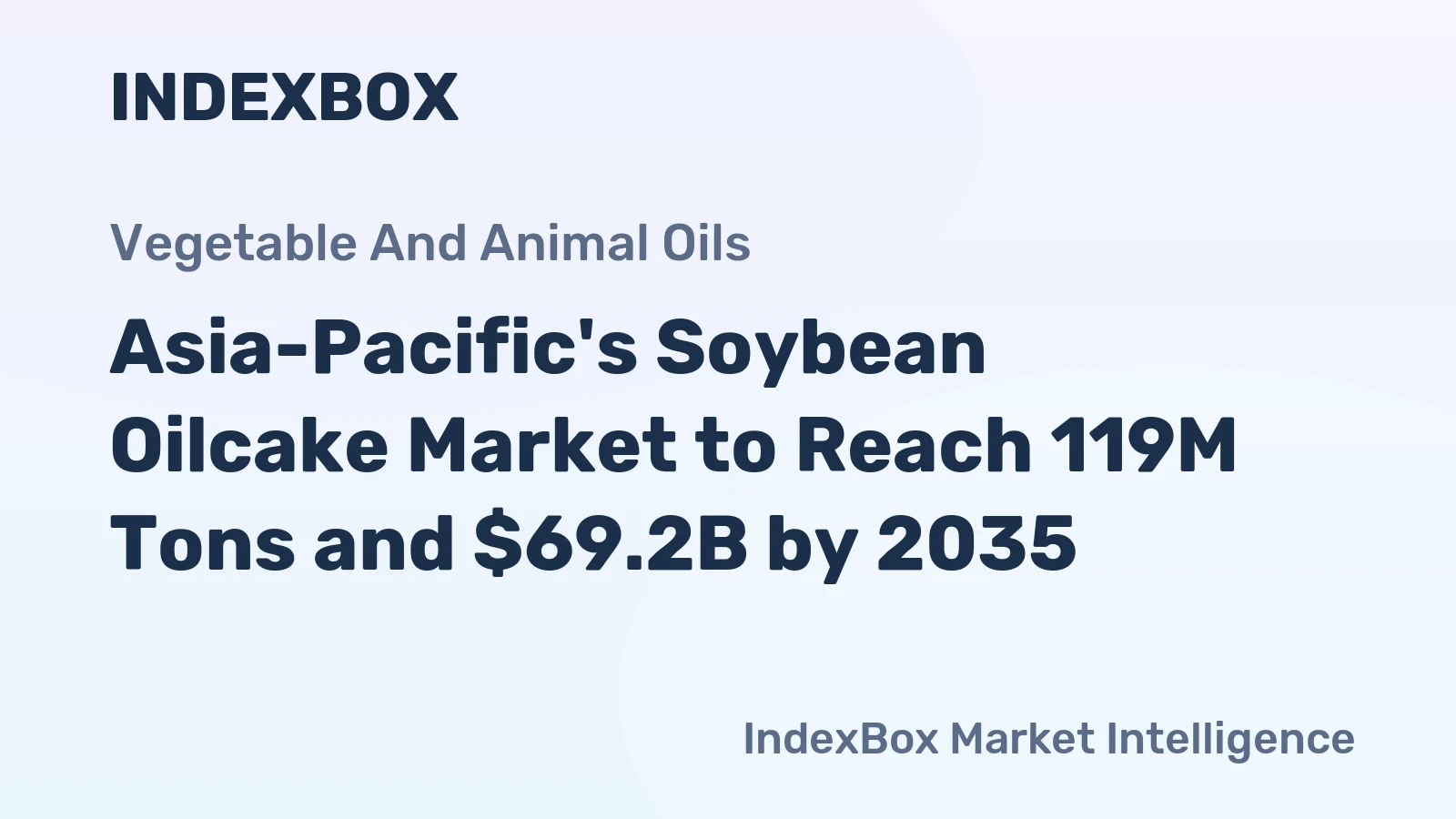 Asia-Pacific's Soybean Oilcake Market to Reach 119M Tons and $69.2B by 2035