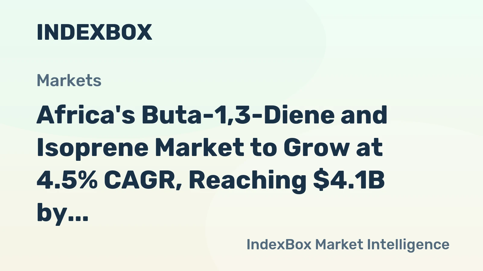 Africa's Buta-1,3-Diene and Isoprene Market to Grow at 4.5% CAGR, Reaching $4.1B by 2035