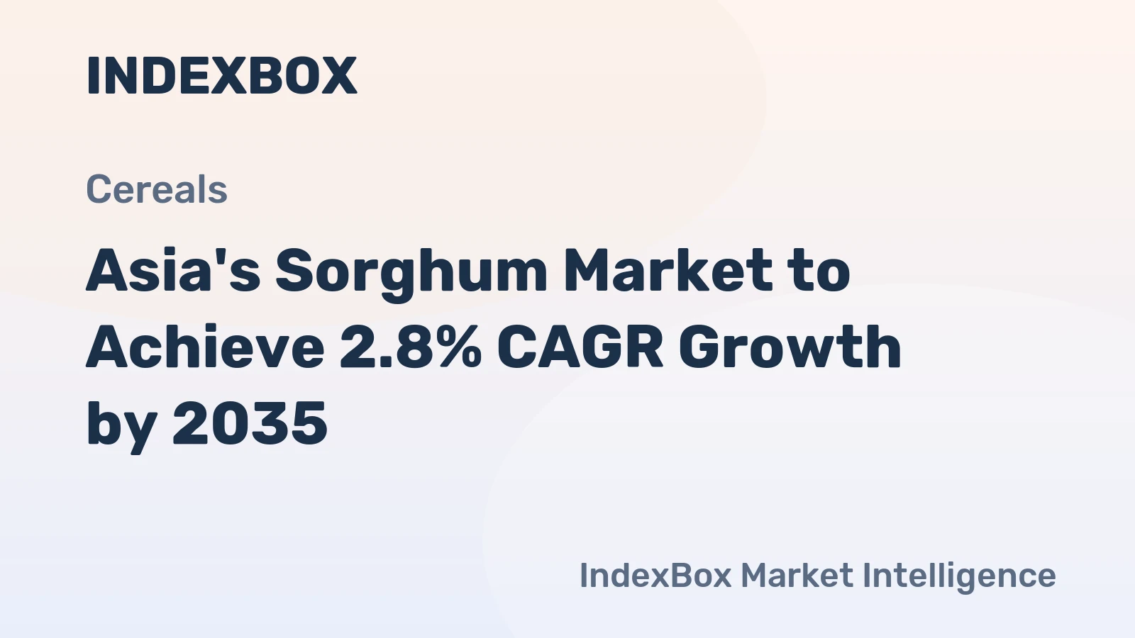 Asia's Sorghum Market to Achieve 2.8% CAGR Growth by 2035