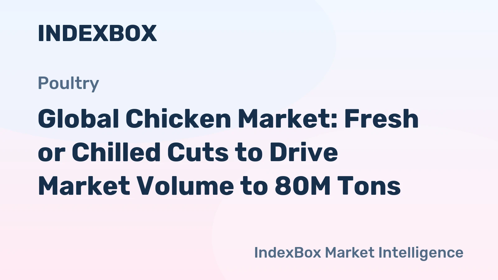 Global Chicken Market: Fresh or Chilled Cuts to Drive Market Volume to 80M Tons