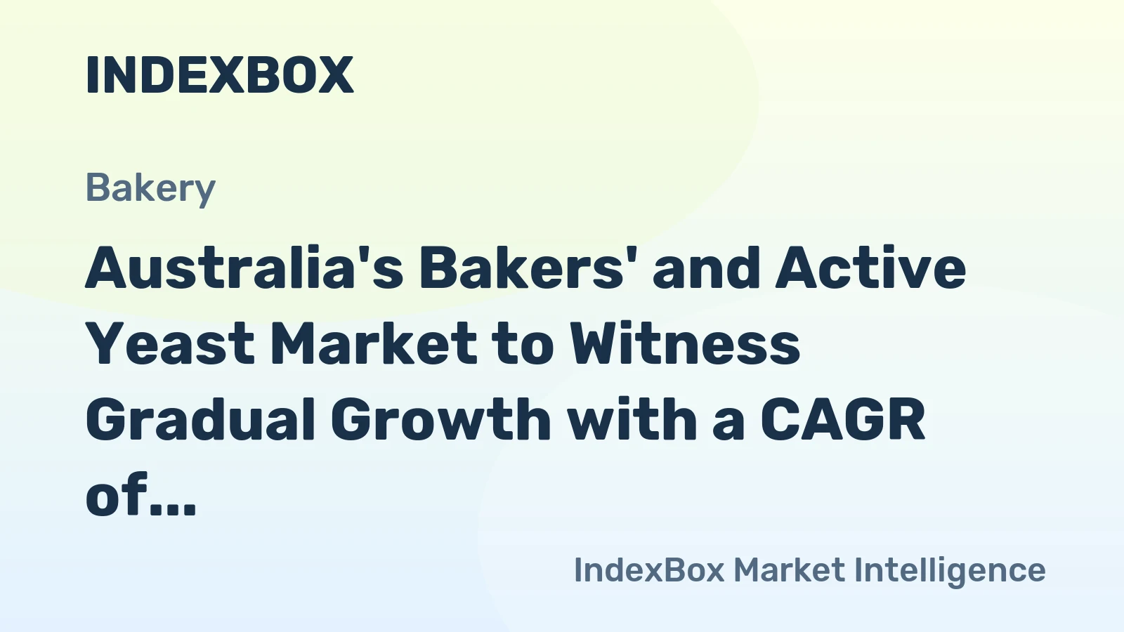 Australia's Bakers' and Active Yeast Market to Witness Gradual Growth with a CAGR of +0.5% from 2024 to 2035