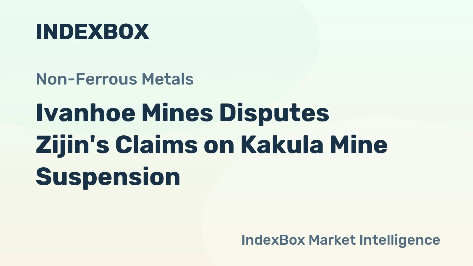 Ivanhoe Mines Disputes Zijin's Claims on Kakula Mine Suspension