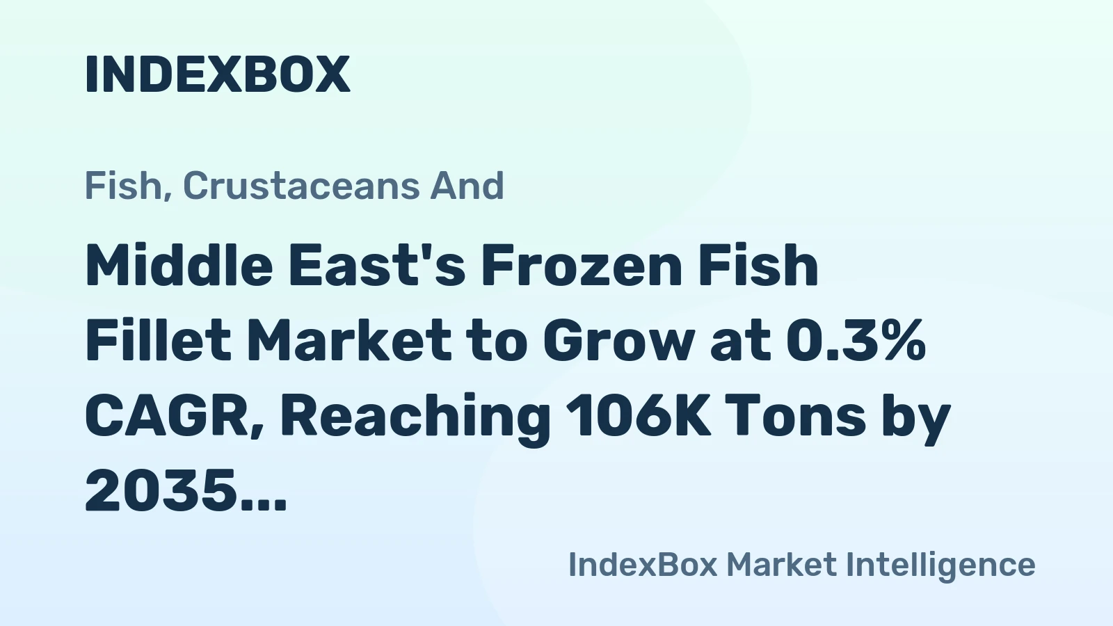 Middle East's Frozen Fish Fillet Market to Grow at 0.3% CAGR, Reaching 106K Tons by 2035