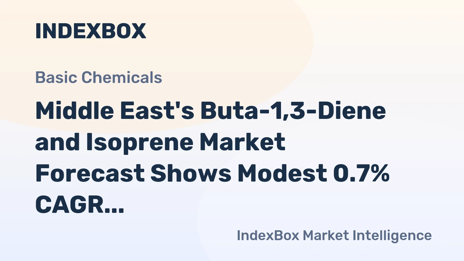 Middle East's Buta-1,3-Diene and Isoprene Market Forecast Shows Modest 0.7% CAGR Growth Through 2035