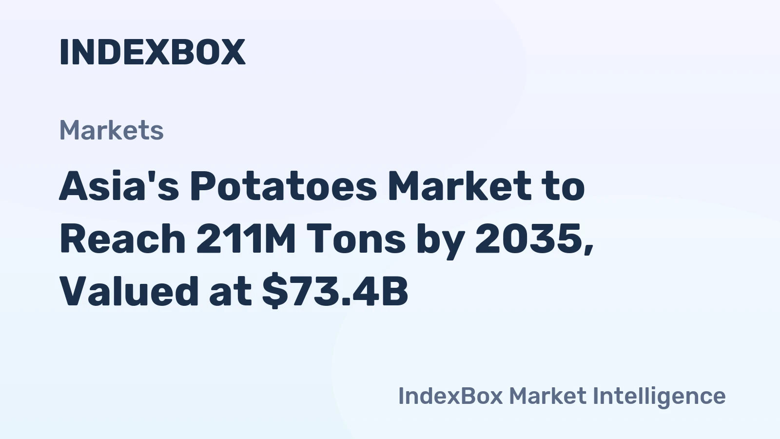 Asia's Potatoes Market to Reach 211M Tons by 2035, Valued at $73.4B