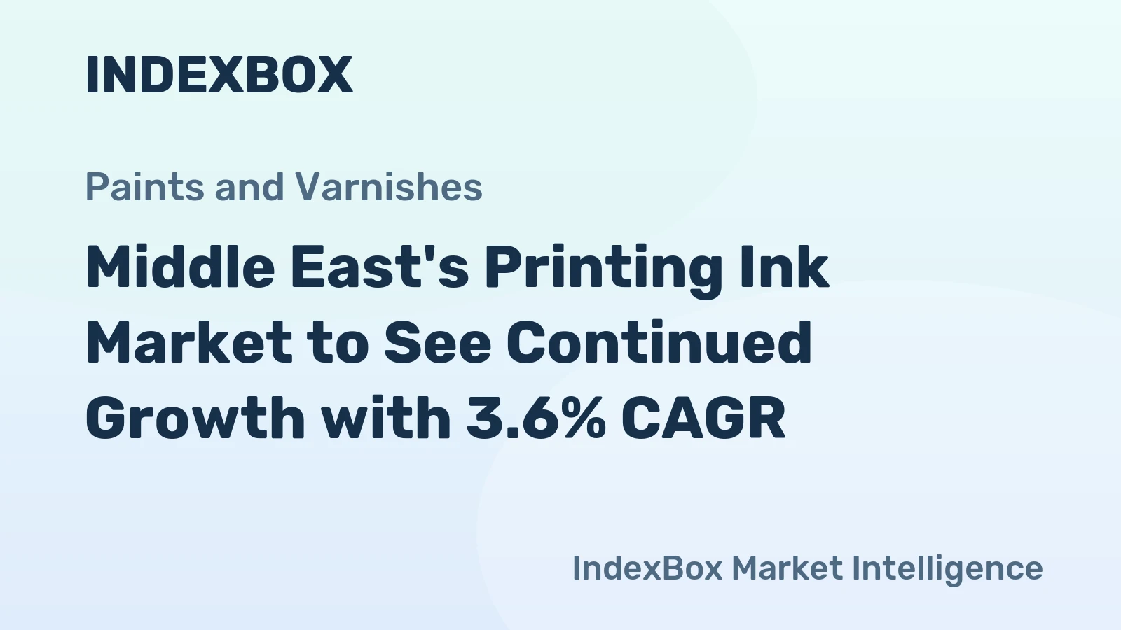 Middle East's Printing Ink Market to See Continued Growth with 3.6% CAGR