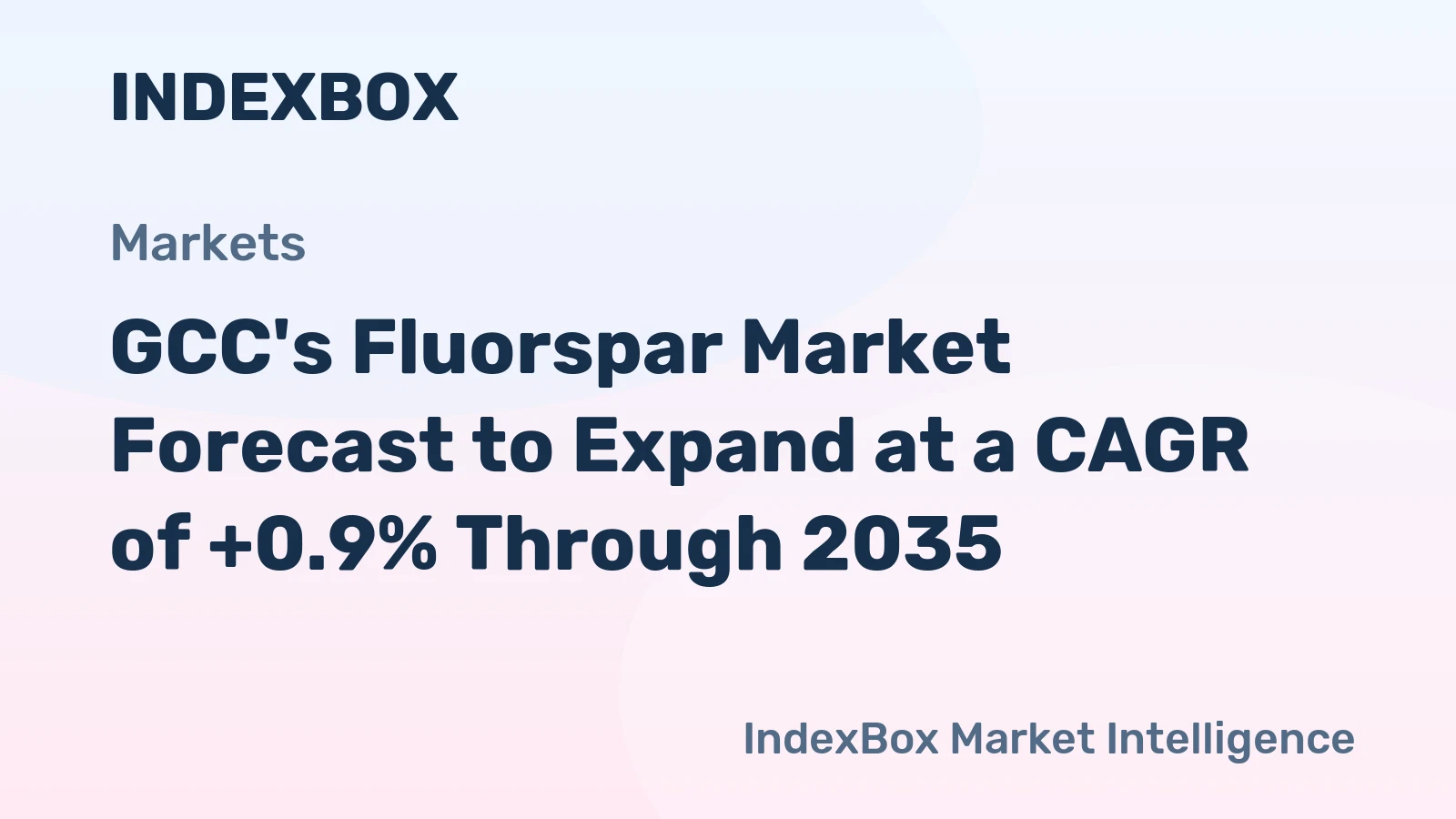 GCC's Fluorspar Market Forecast to Expand at a CAGR of +0.9% Through 2035