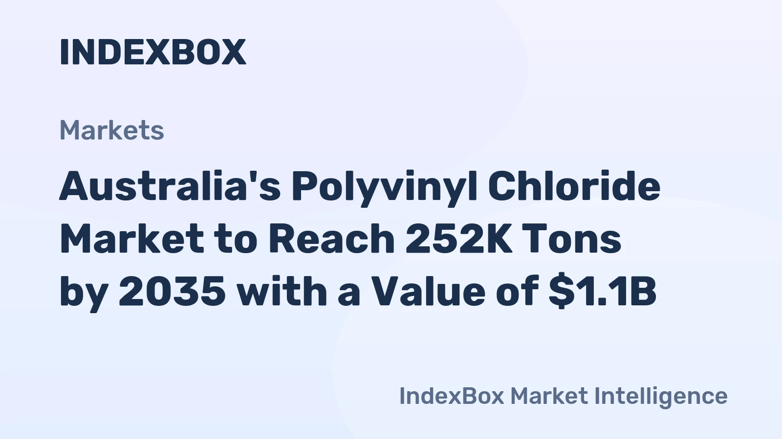 Australia's Polyvinyl Chloride Market to Reach 252K Tons by 2035 with a Value of $1.1B