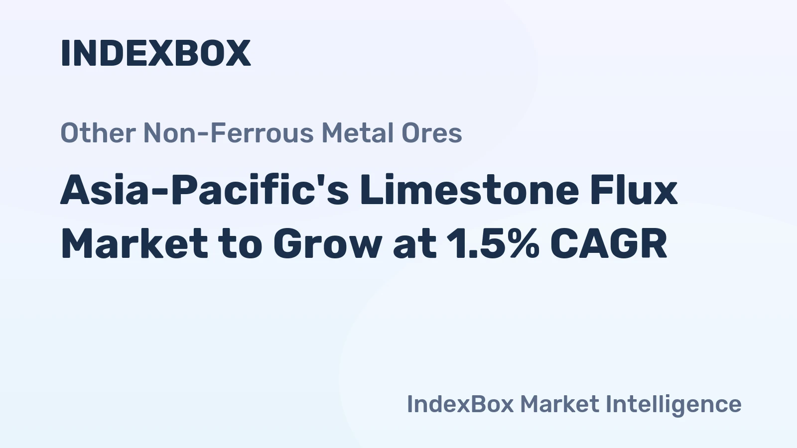 Asia-Pacific's Limestone Flux Market to Grow at 1.5% CAGR