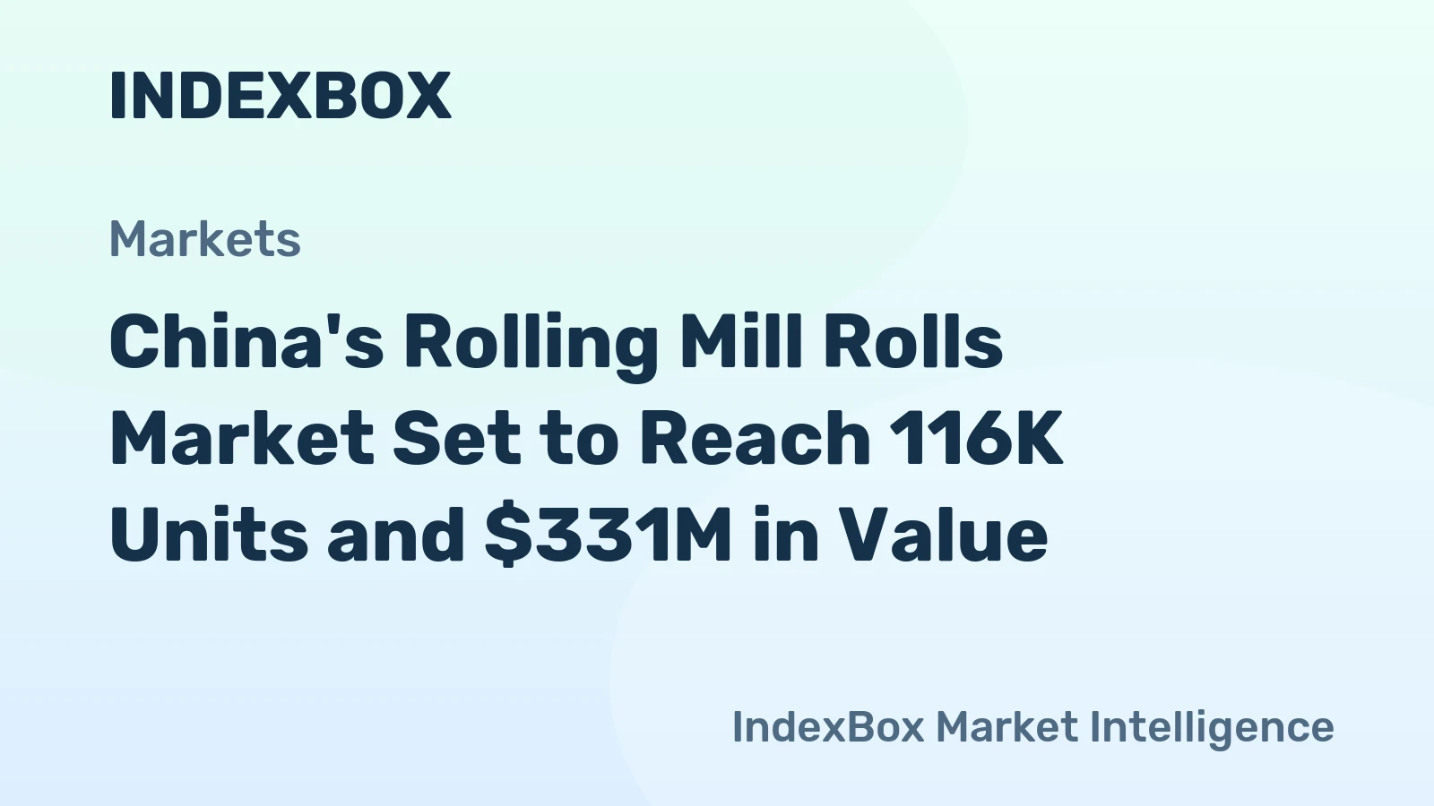 China's Rolling Mill Rolls Market Set to Reach 116K Units and $331M in Value