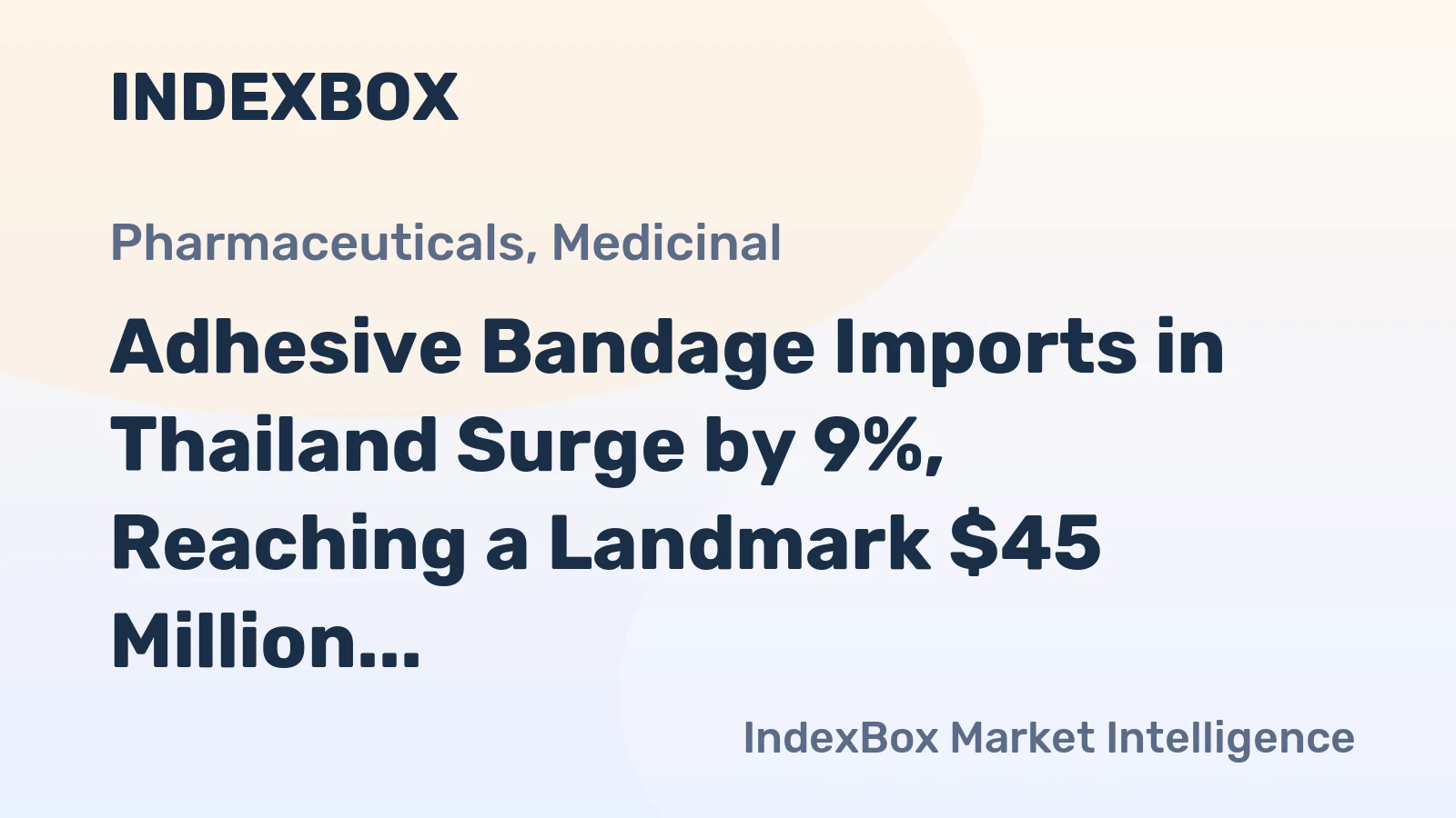 Adhesive Bandage Imports in Thailand Surge by 9%, Reaching a Landmark $45 Million in 2024.