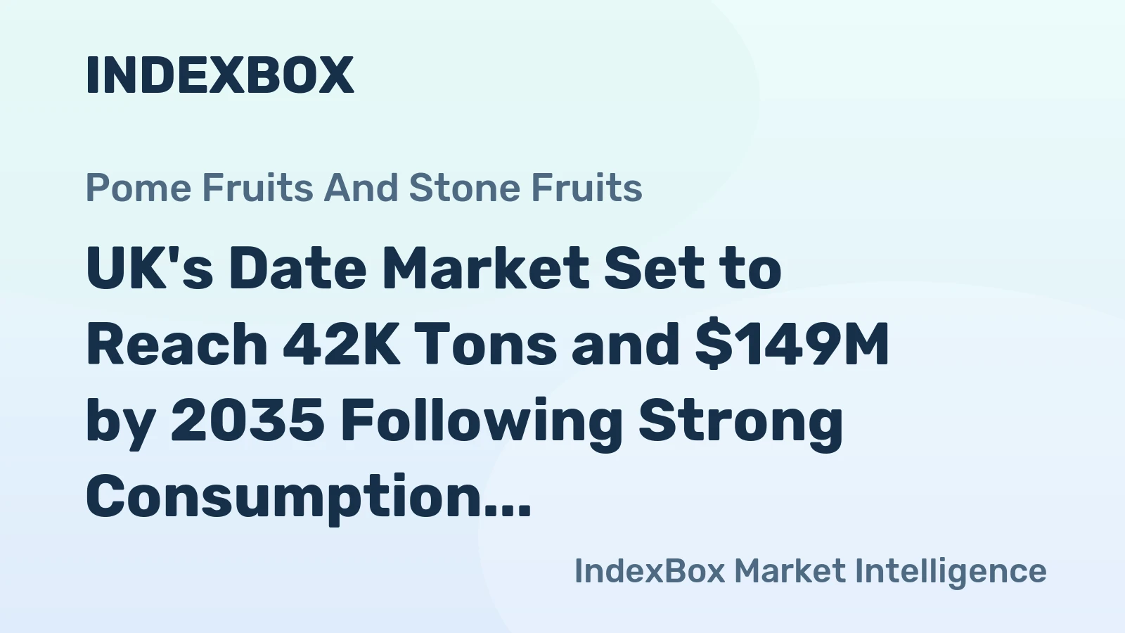 UK's Date Market Set to Reach 42K Tons and $149M by 2035 Following Strong Consumption Growth