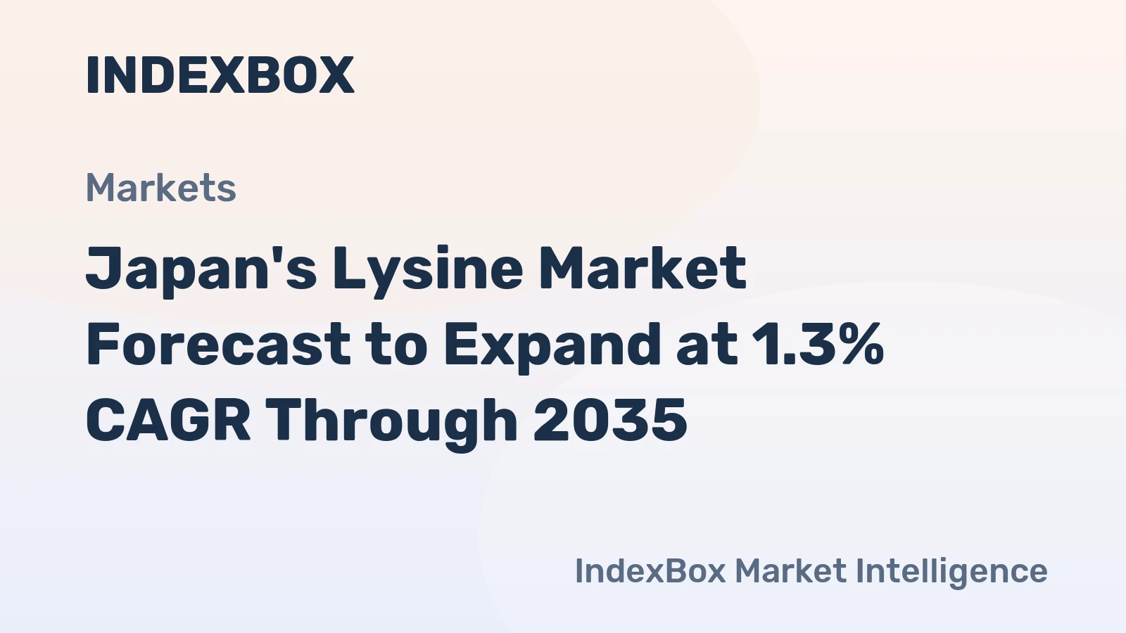 Japan's Lysine Market Forecast to Expand at 1.3% CAGR Through 2035