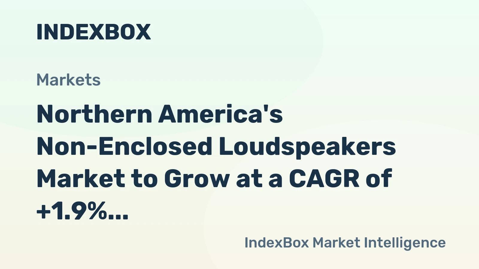 Northern America's Non-Enclosed Loudspeakers Market to Grow at a CAGR of +1.9% from 2024-2035