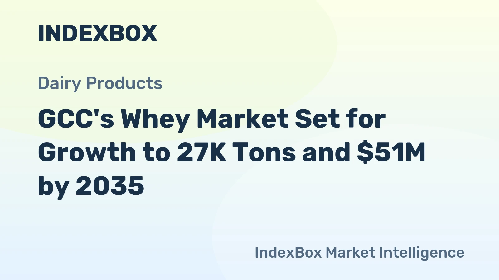 GCC's Whey Market Set for Growth to 27K Tons and $51M by 2035