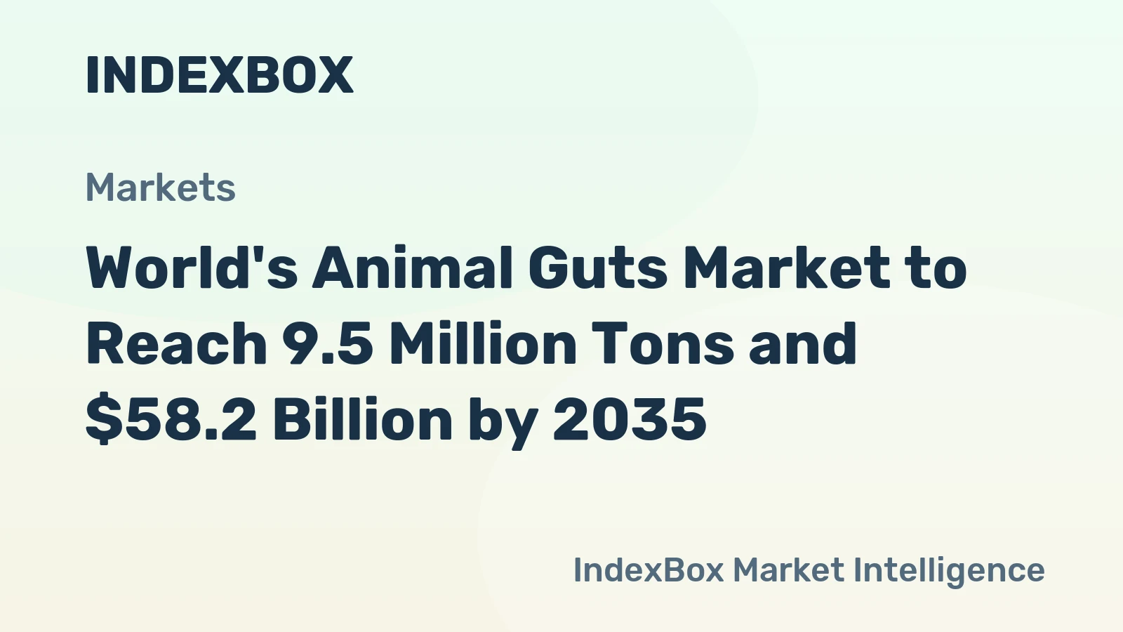 World's Animal Guts Market to Reach 9.5 Million Tons and $58.2 Billion by 2035