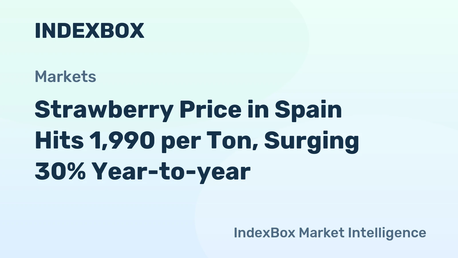 Strawberry Price in Spain Hits 1,990 per Ton, Surging 30% Year-to-year