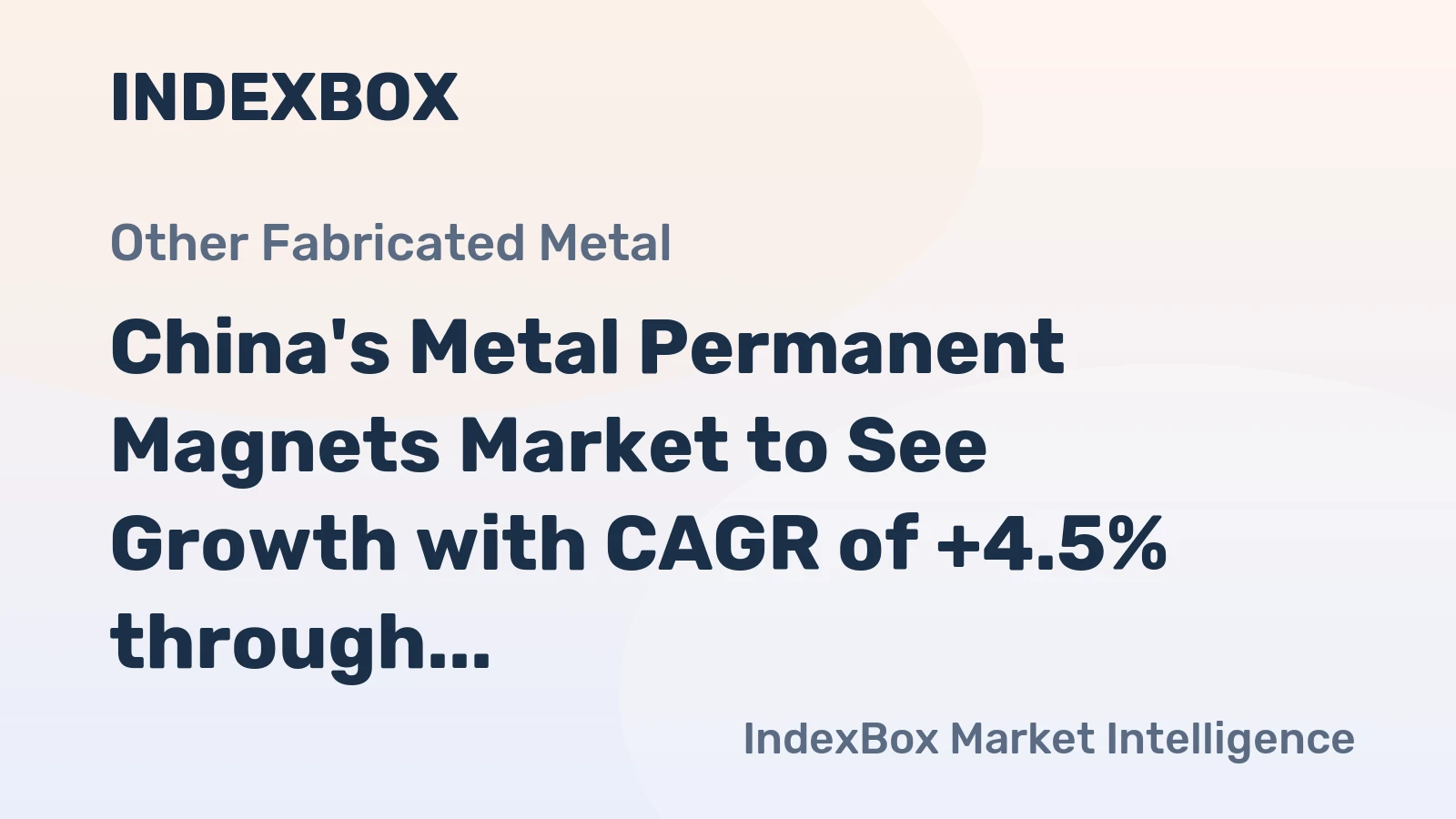 China's Metal Permanent Magnets Market to See Growth with CAGR of +4.5% through 2035