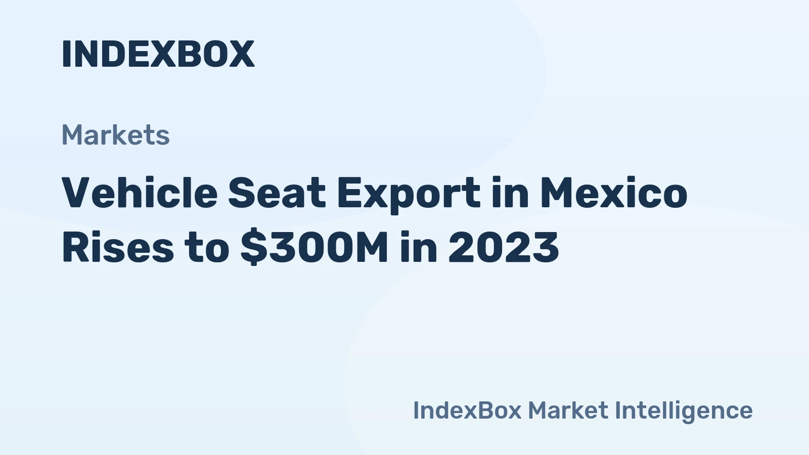 Vehicle Seat Export in Mexico Rises to $300M in 2023