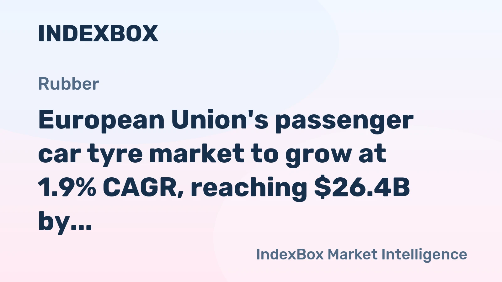European Union's passenger car tyre market to grow at 1.9% CAGR, reaching $26.4B by 2035 on steady demand.
